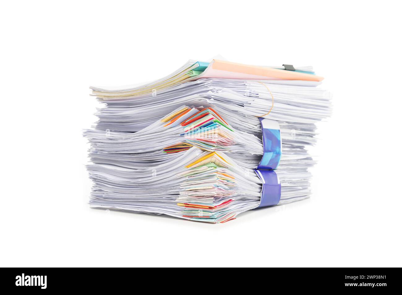 Stack of Documents isolated on white background. Documents pile Stock ...