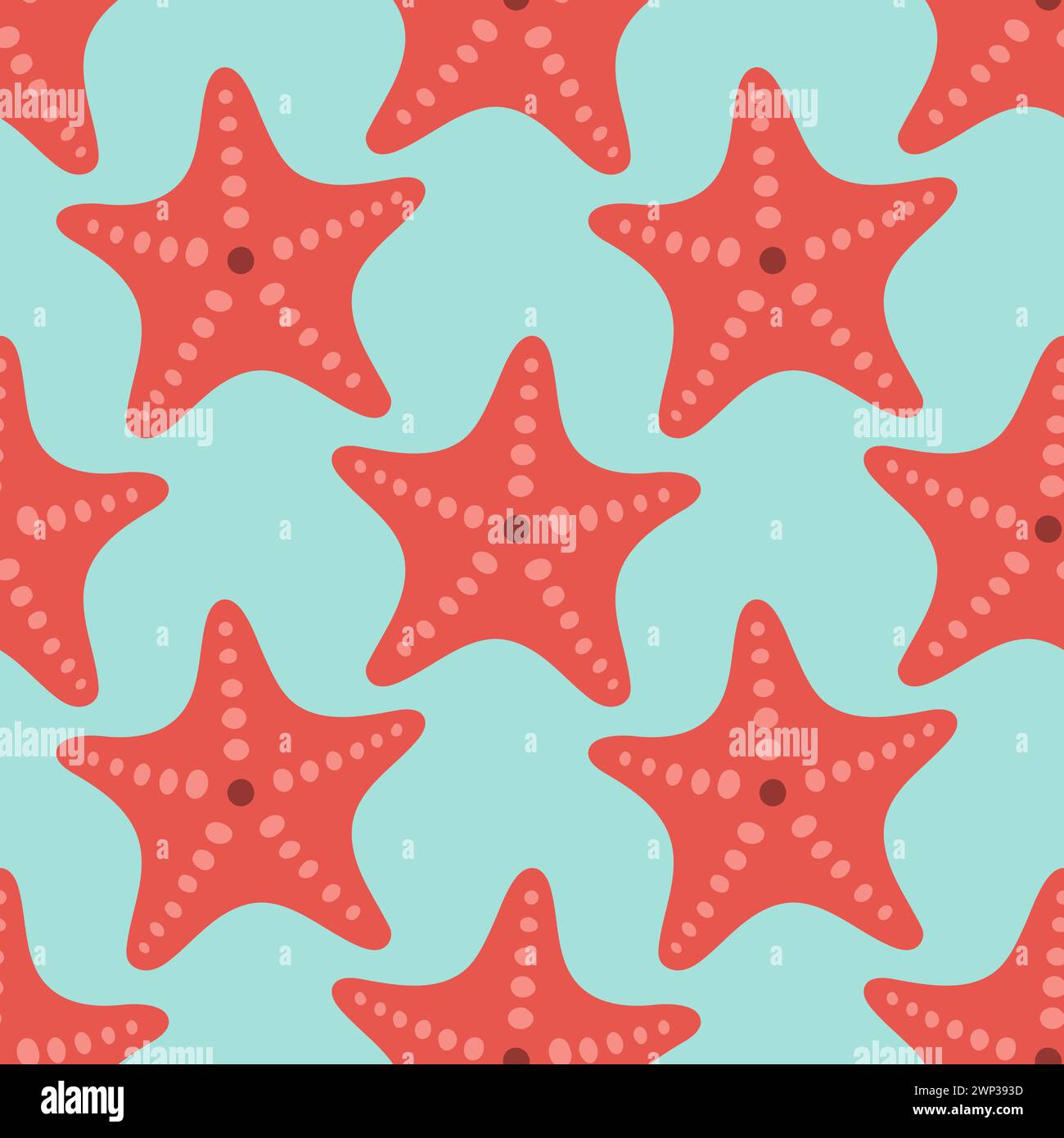 Starfish seamless pattern. Trendy pattern of starfish for wrapping ...