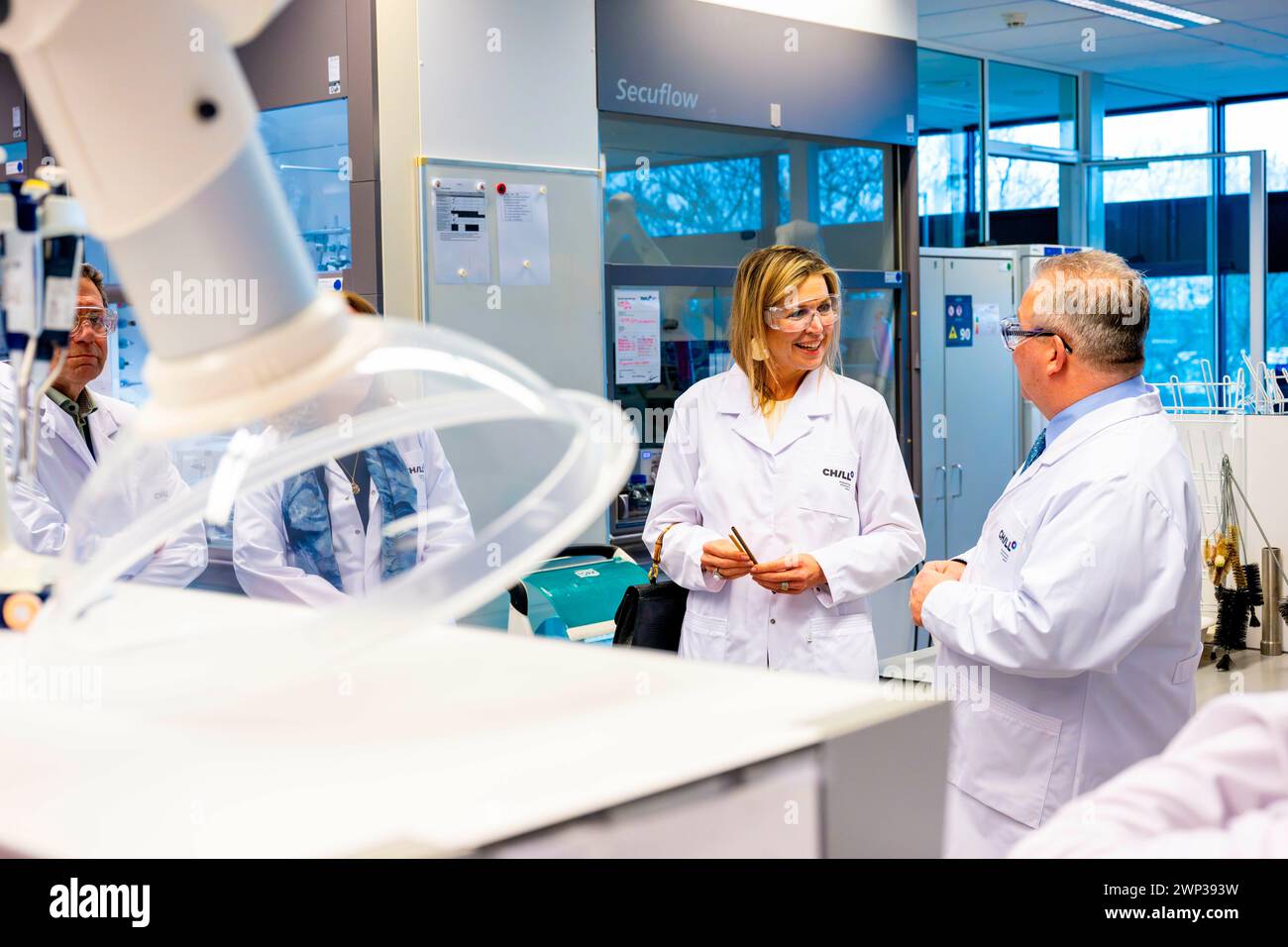 Queen Maxima of The Netherlands at Chemelot industrial park and the Brightlands Chemelot Campus ...