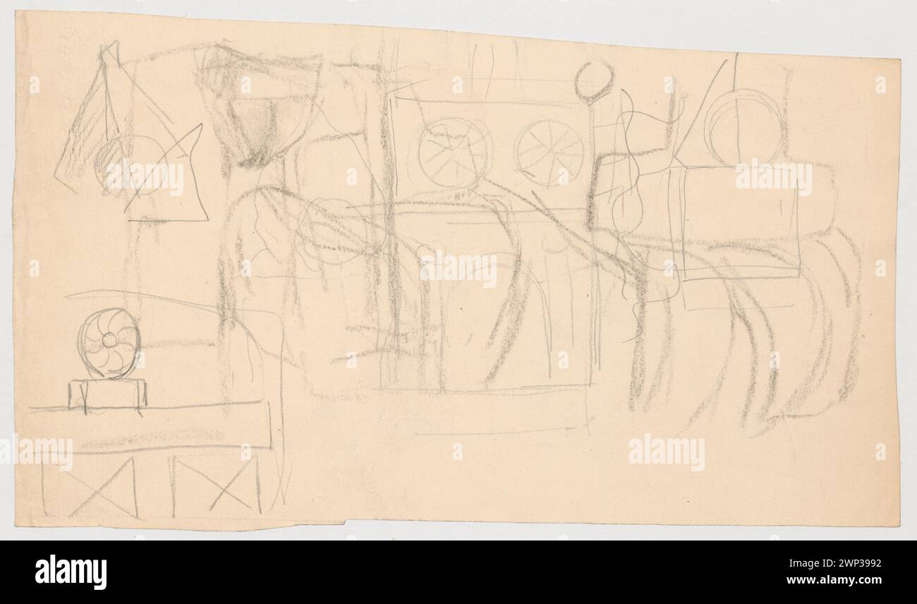 Aquafort drawings by Tadeusz Makowski around 1930, depicting mannequins ...