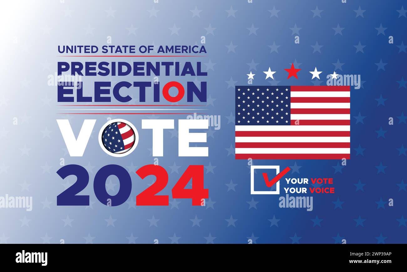 Vote 2024 Presidential election day in United States. Election 2024 USA ...