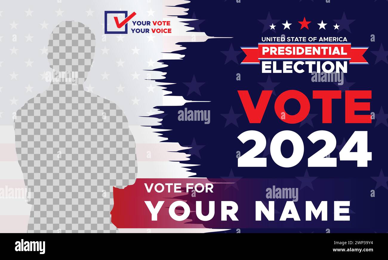 Vote 2024 Presidential election day in United States. Election 2024 USA ...