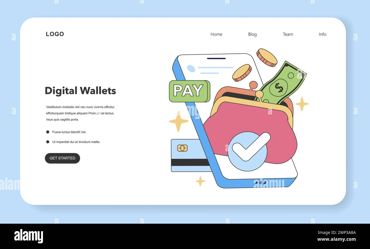 Digital Wallet concept. Showcases simplified money management and ...
