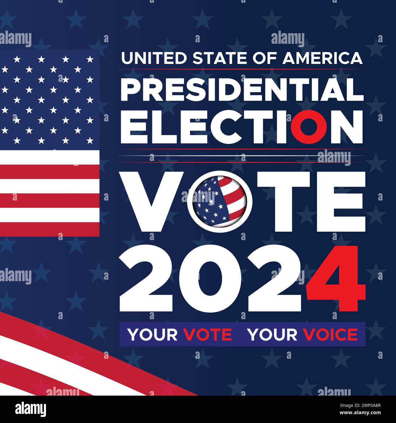 Vote 2024 Presidential election day in United States. Election 2024 USA ...