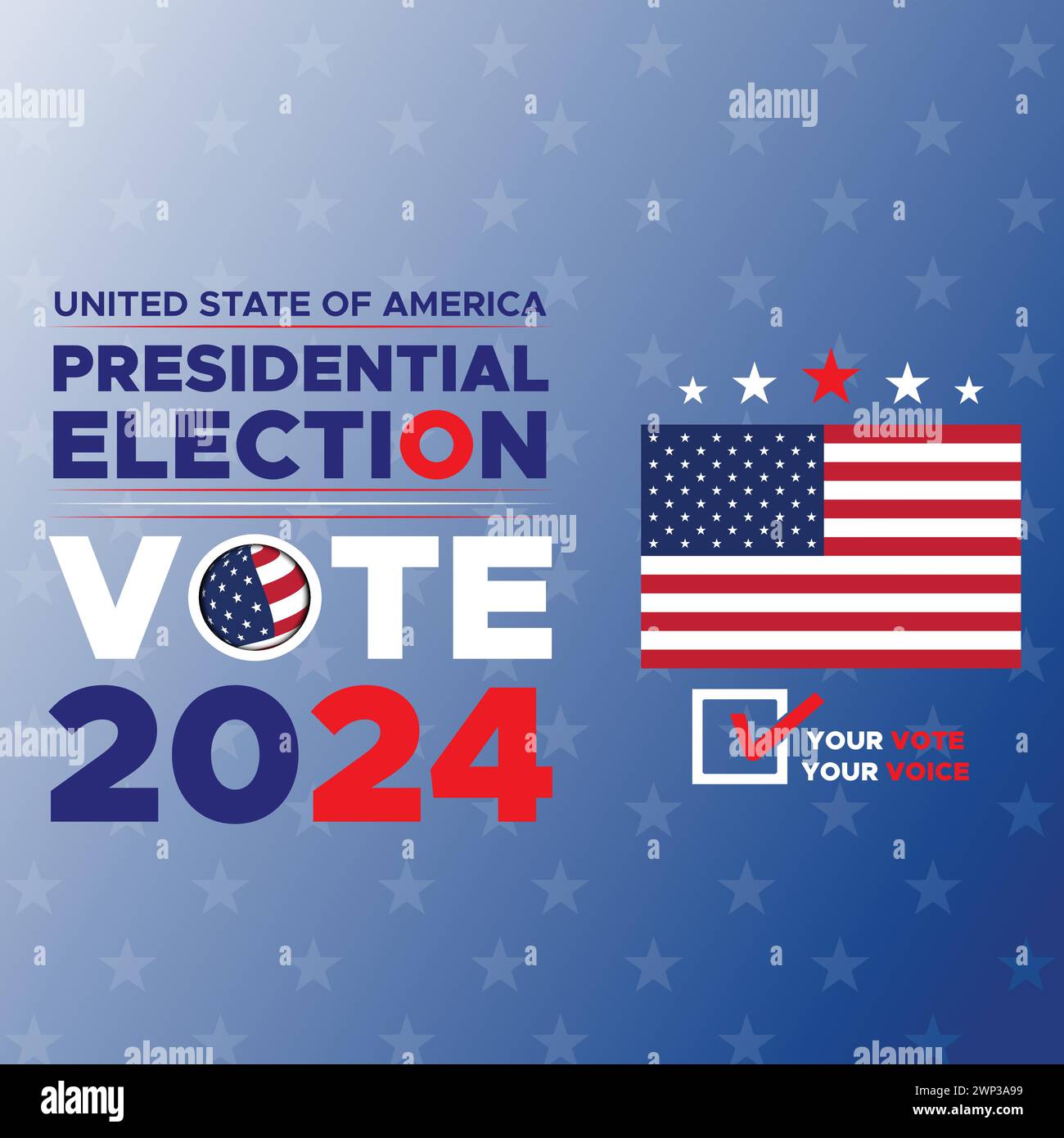 Vote 2024 Presidential election day in United States. Election 2024 USA ...