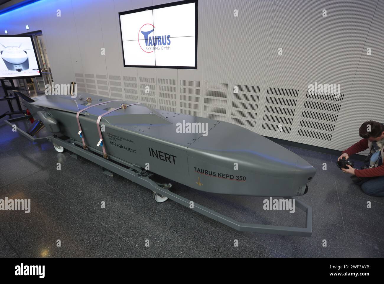 Schrobenhausen, Germany. 05th Mar, 2024. An exhibit of a Taurus KEPD ...