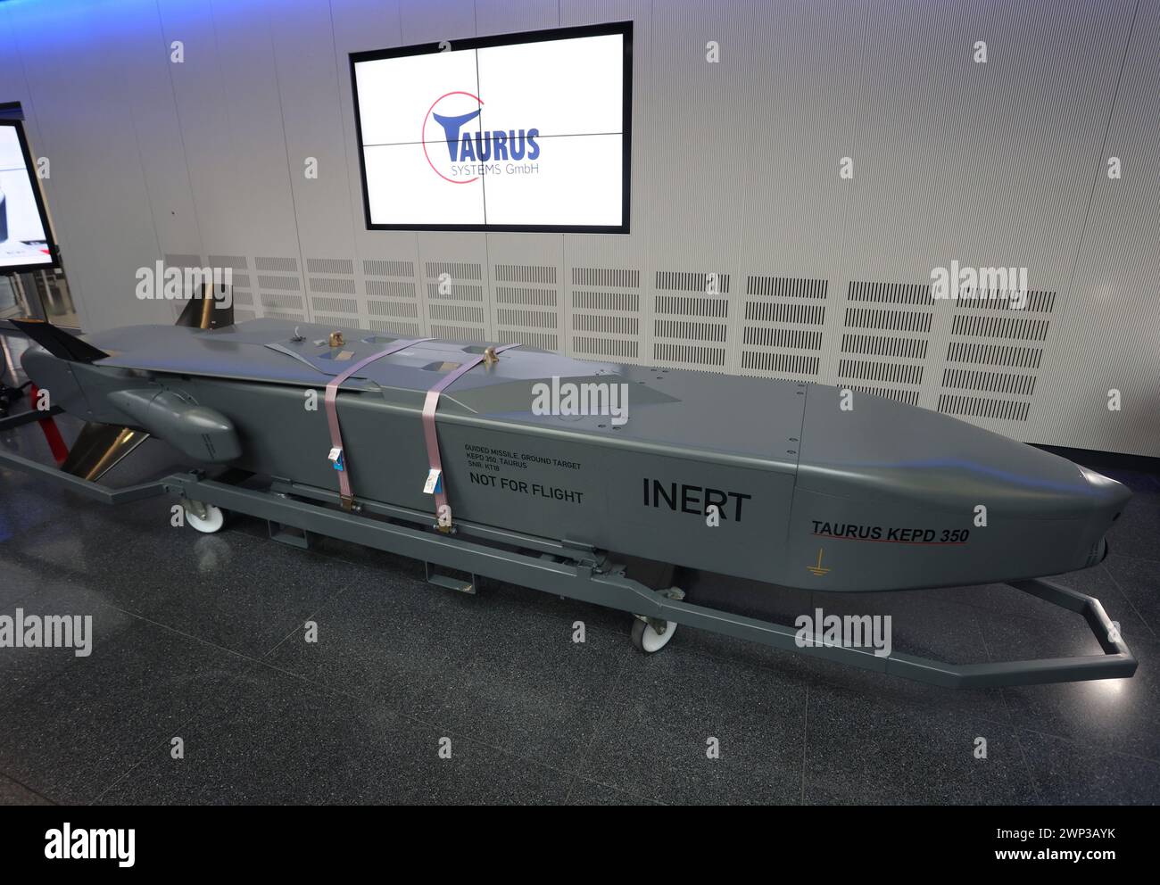 Schrobenhausen, Germany. 05th Mar, 2024. An exhibit of a Taurus KEPD ...