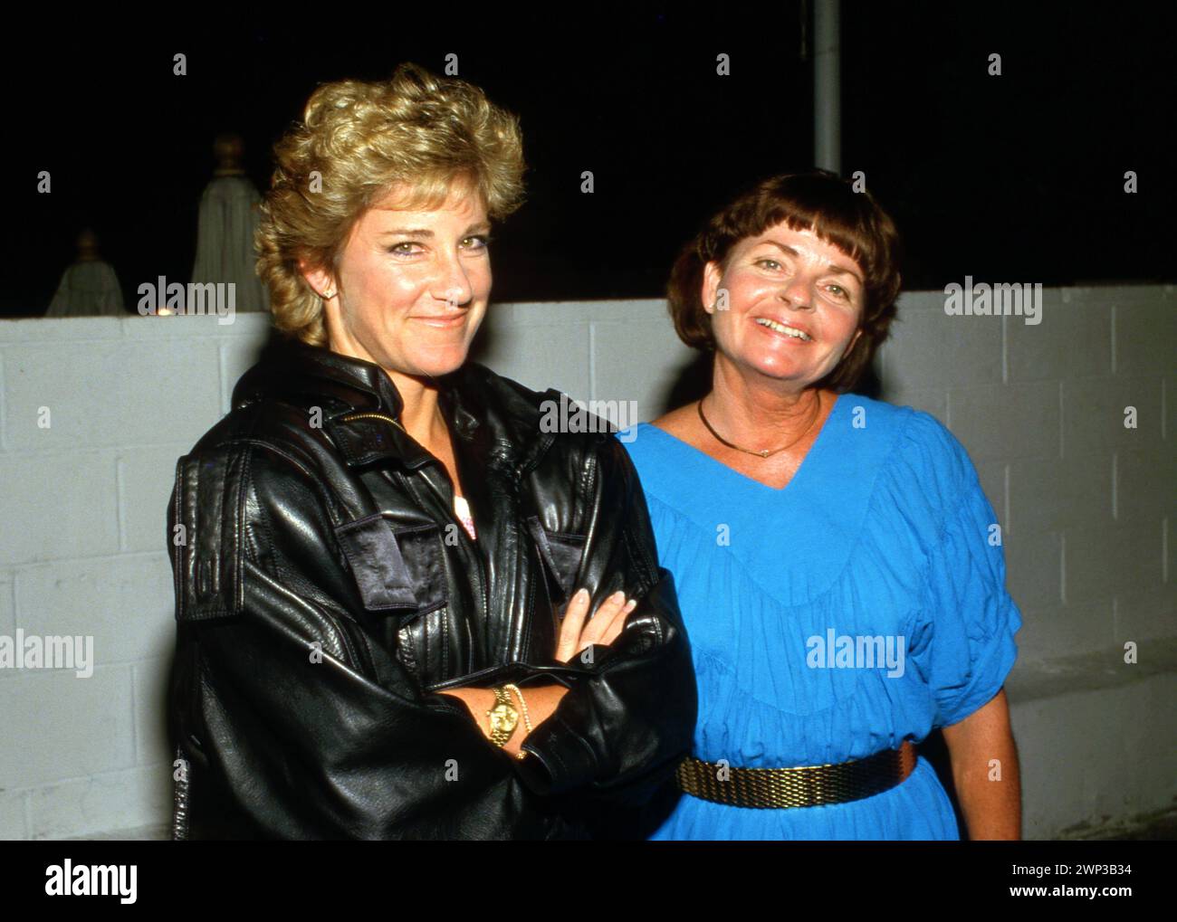 Chris Evert and mother Colette May 1985 Credit: Ralph Dominguez ...