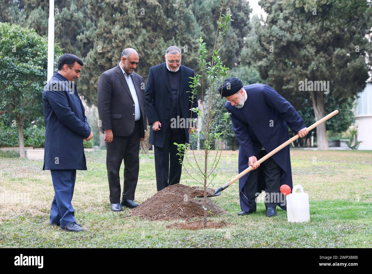 March 5, 2024, Tehran, Iran: Iranian President EBRAHIM RAISI uses a ...