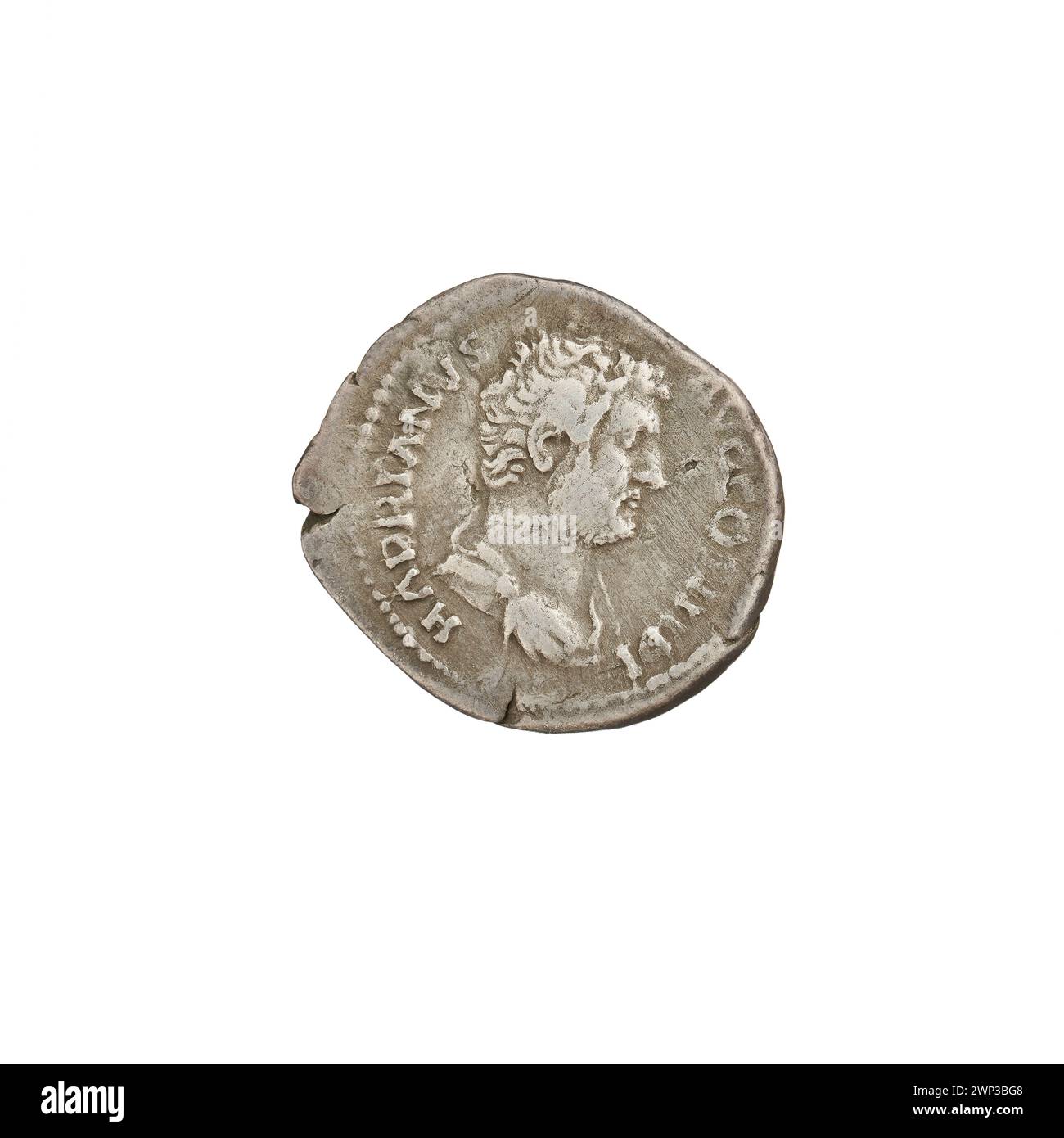 This denarius coin depicts Roman Emperor Hadrian with Salus, the ...