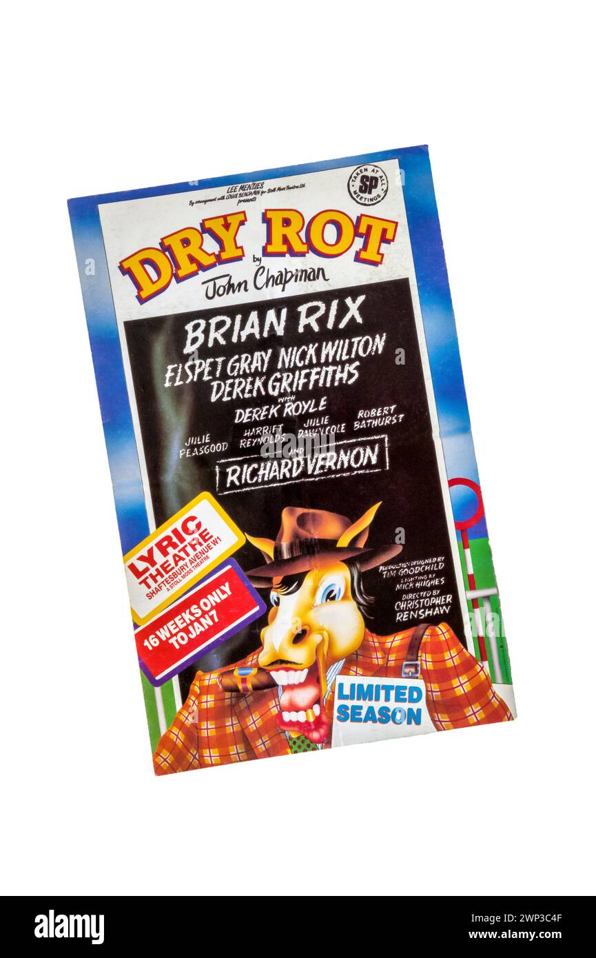 An old flyer for the 1986-1987 production of Dry Rot by John Chapman at ...