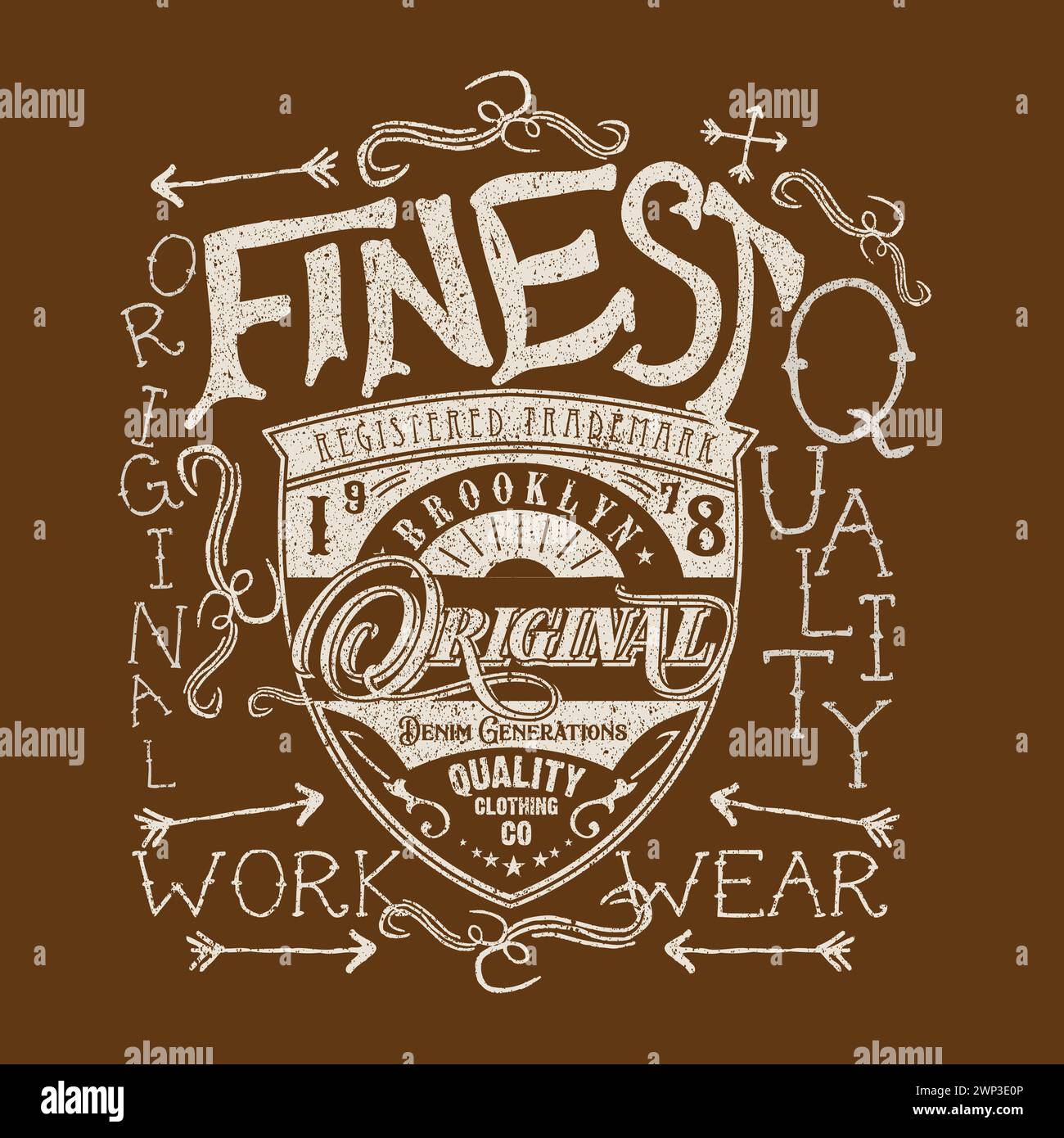 Vintage varsity typography hand drawn Vector Illustration varsity typo ...