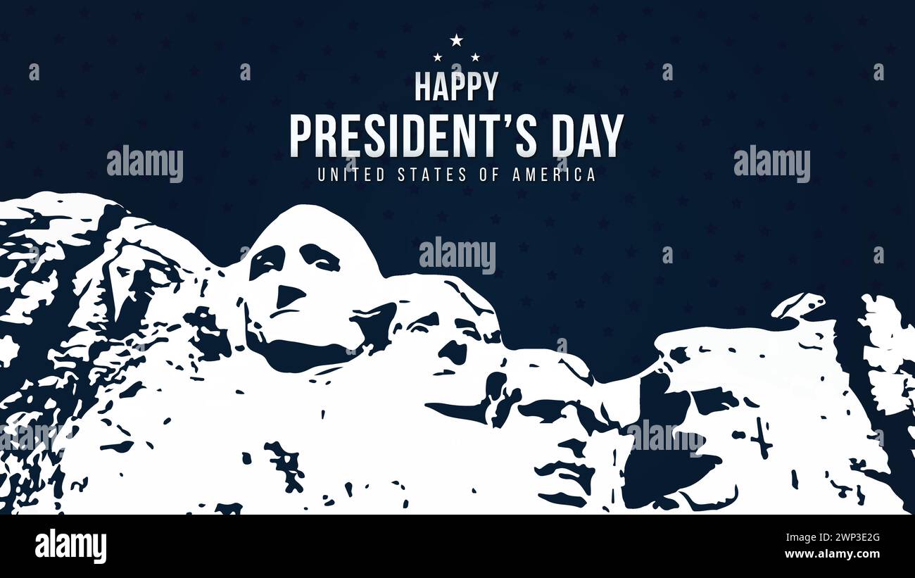 President`s Day background Design Vector illustration Rushmore USA ...