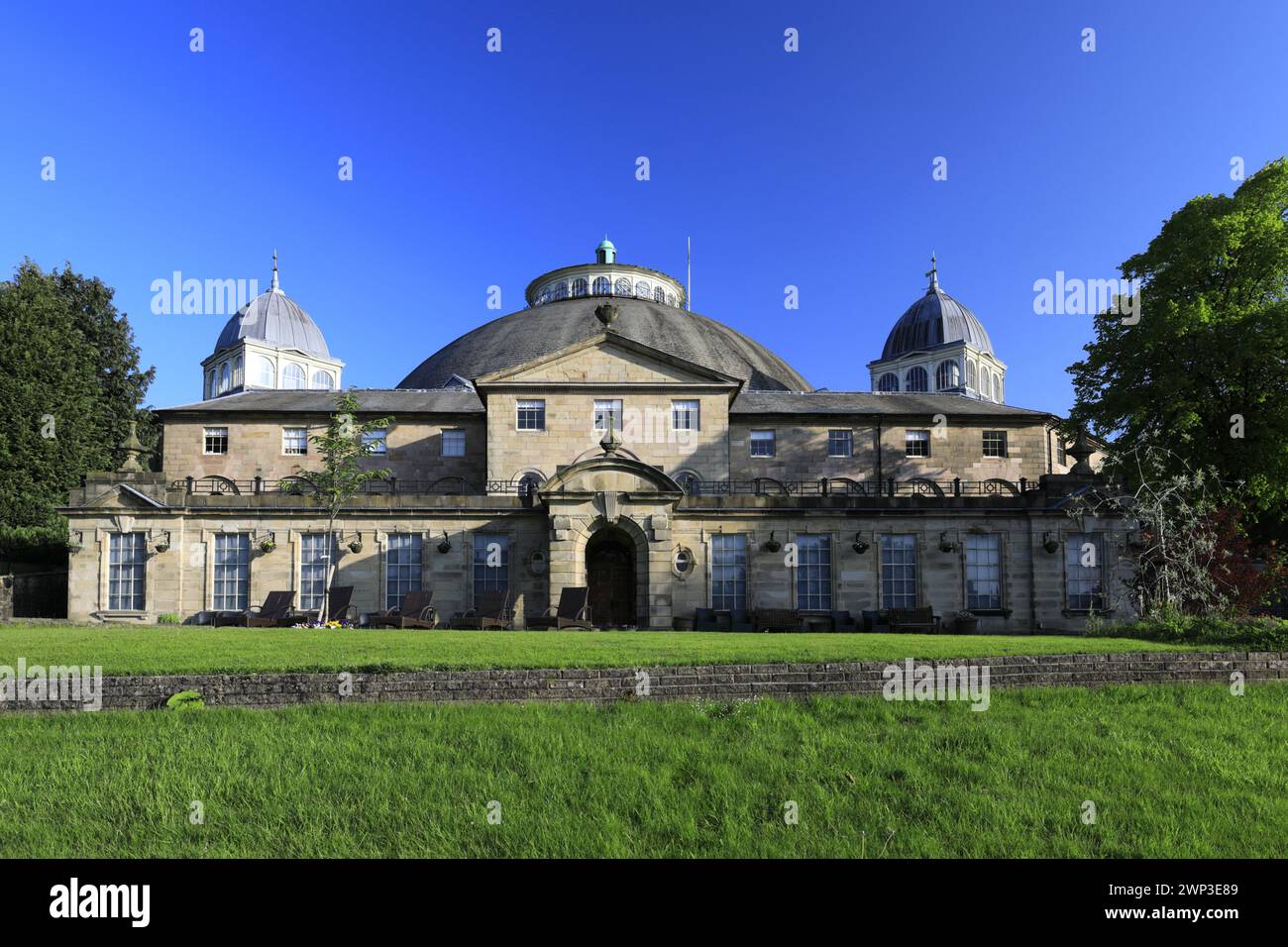 The Derby University building, spa town of Buxton, Peak District ...