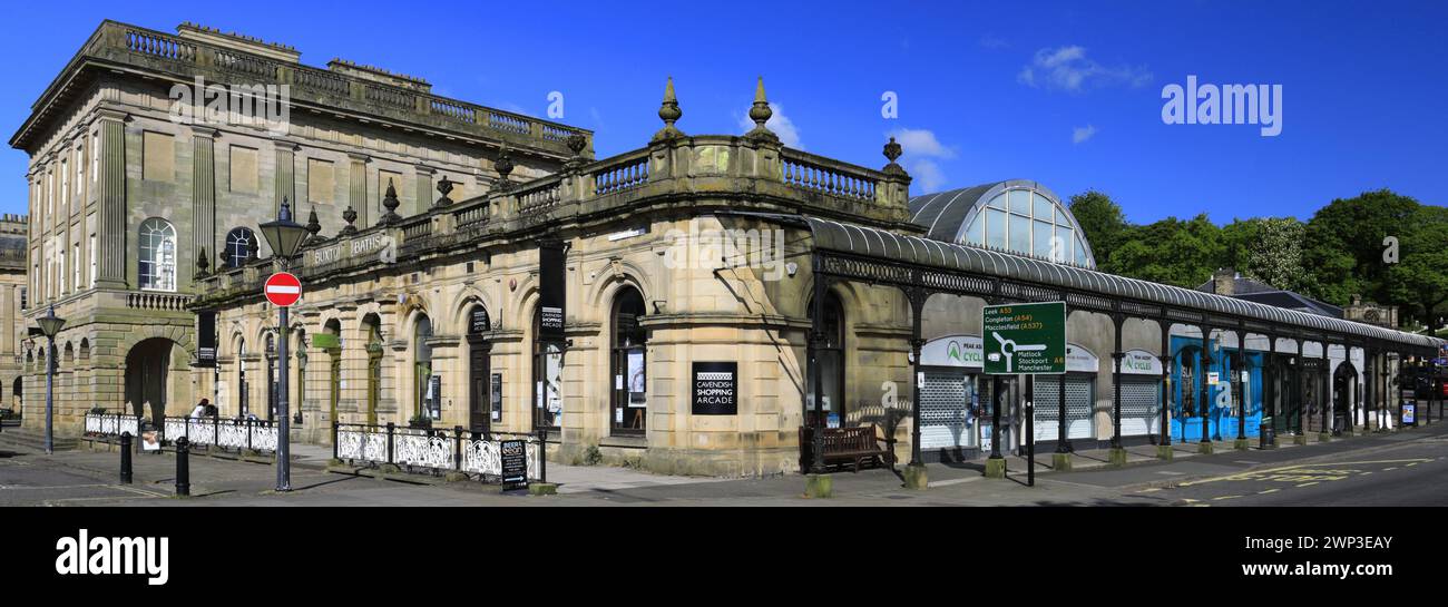 The Buxton Baths in the Cavendish Shopping Arcade, Buxton town, Peak District National Park ...