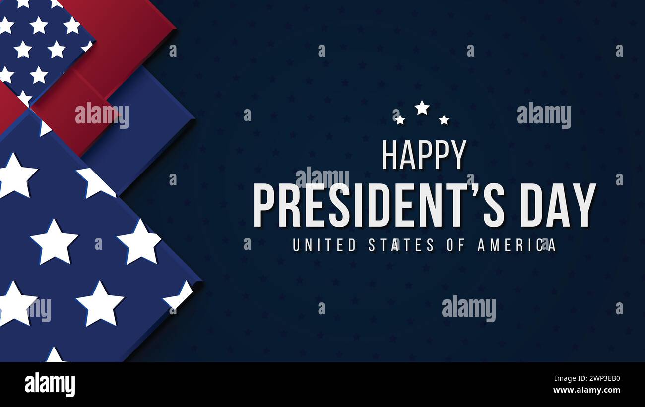 President's Day Background Design Vector Illustration with National ...