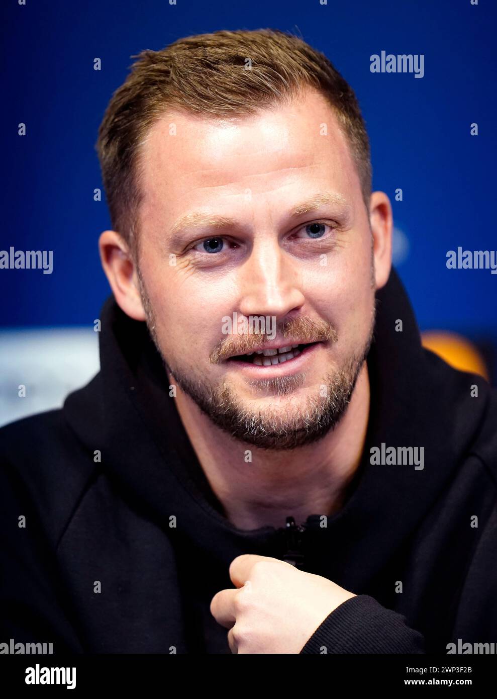 FC Copenhagen manager Jacob Neestrup during a press conference at the ...
