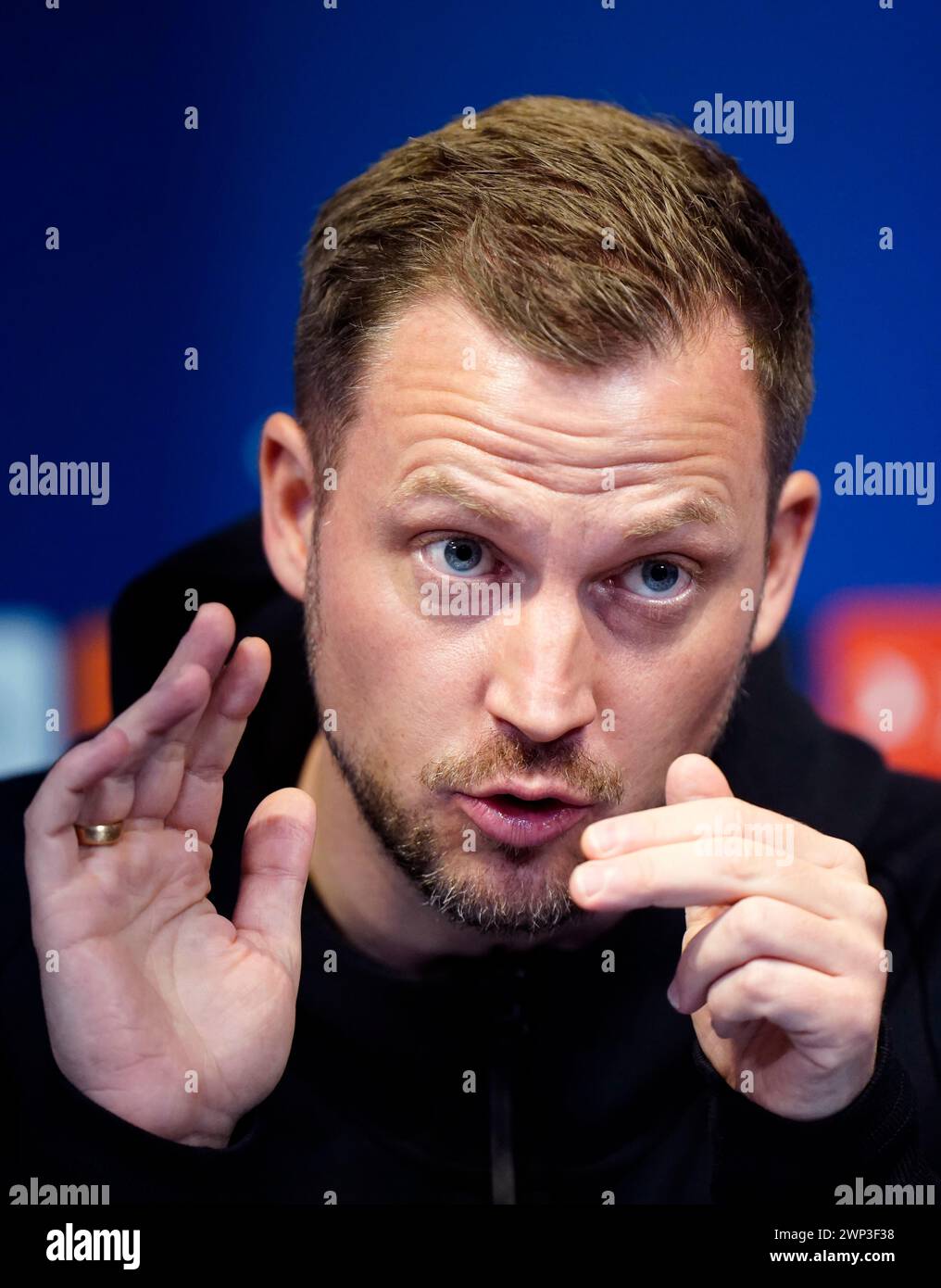 FC Copenhagen manager Jacob Neestrup during a press conference at the ...