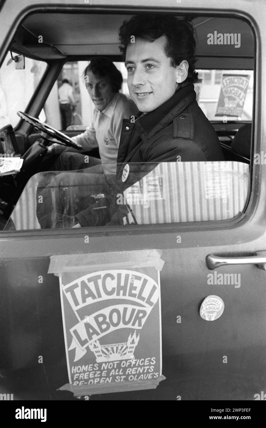 London, England February 1983. Peter Tatchell the Gay Rights campaigner ...