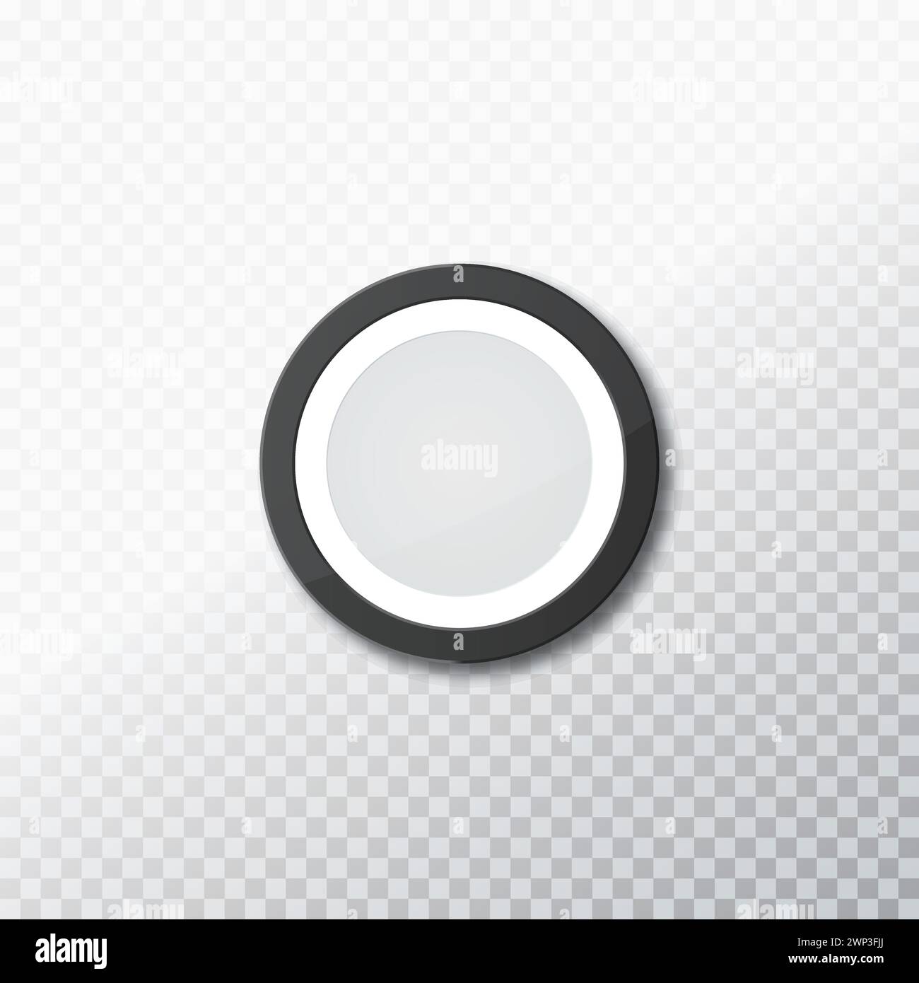 Realistic photo frame isolated on transparent background, empty picture ...