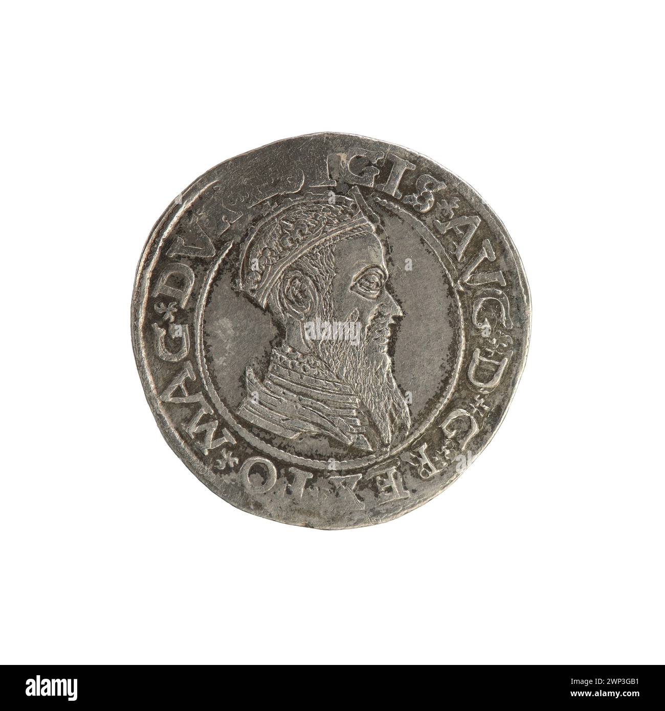 Silver Lithuanian four issued under Polish King Zygmunt II August in ...