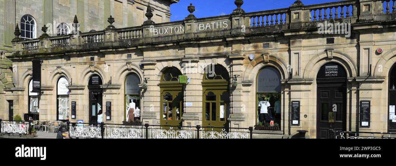 The Buxton Baths in the Cavendish Shopping Arcade, Buxton town, Peak District National Park ...