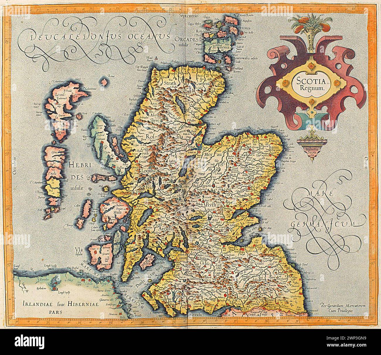 Map of Scotland titled *Scotia, Regnum*, published in 1613 in the atlas ...