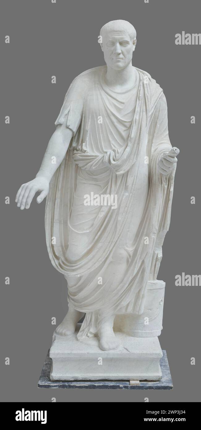 Sculpture of a Roman man from an unknown Roman workshop, dated to the ...