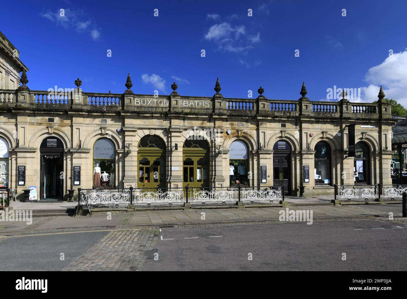 The Buxton Baths in the Cavendish Shopping Arcade, Buxton town, Peak ...