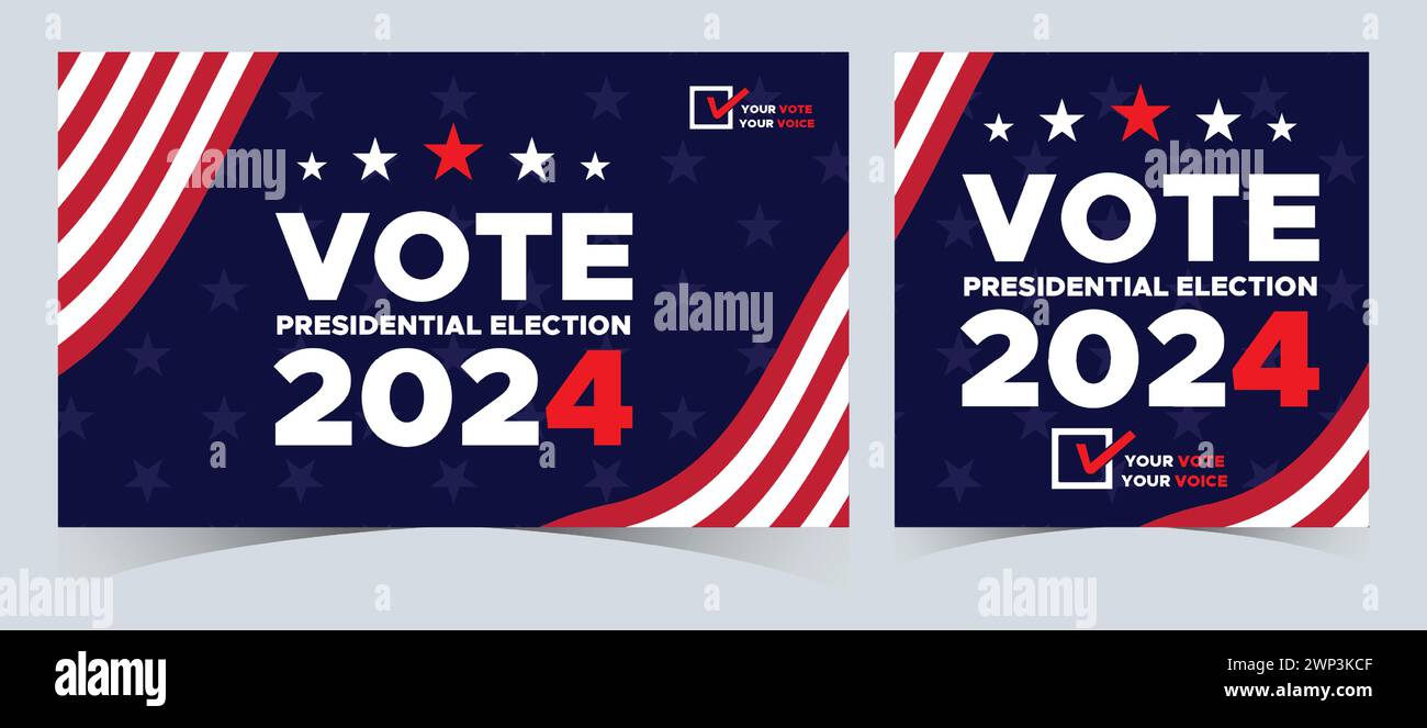 Set Of Vote 2024. Presidential election day in United States. Election ...