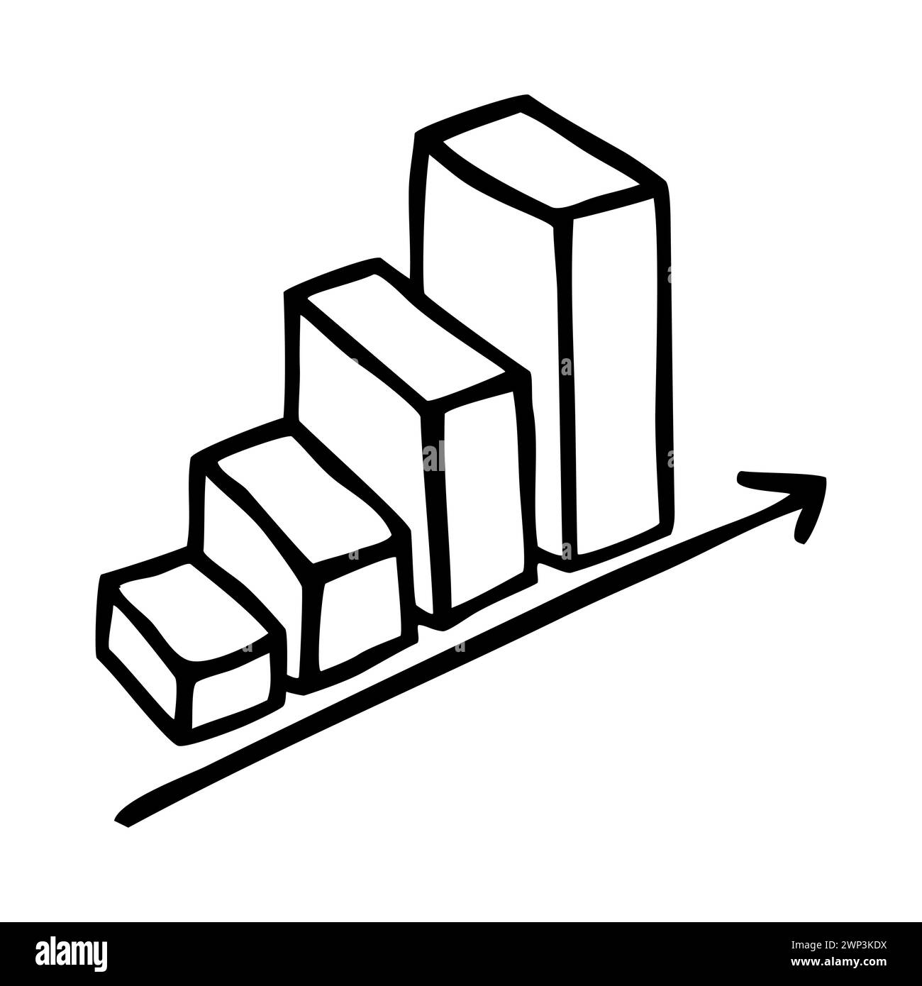 Doodle graph chart hand drawn with black line Stock Vector Image & Art ...