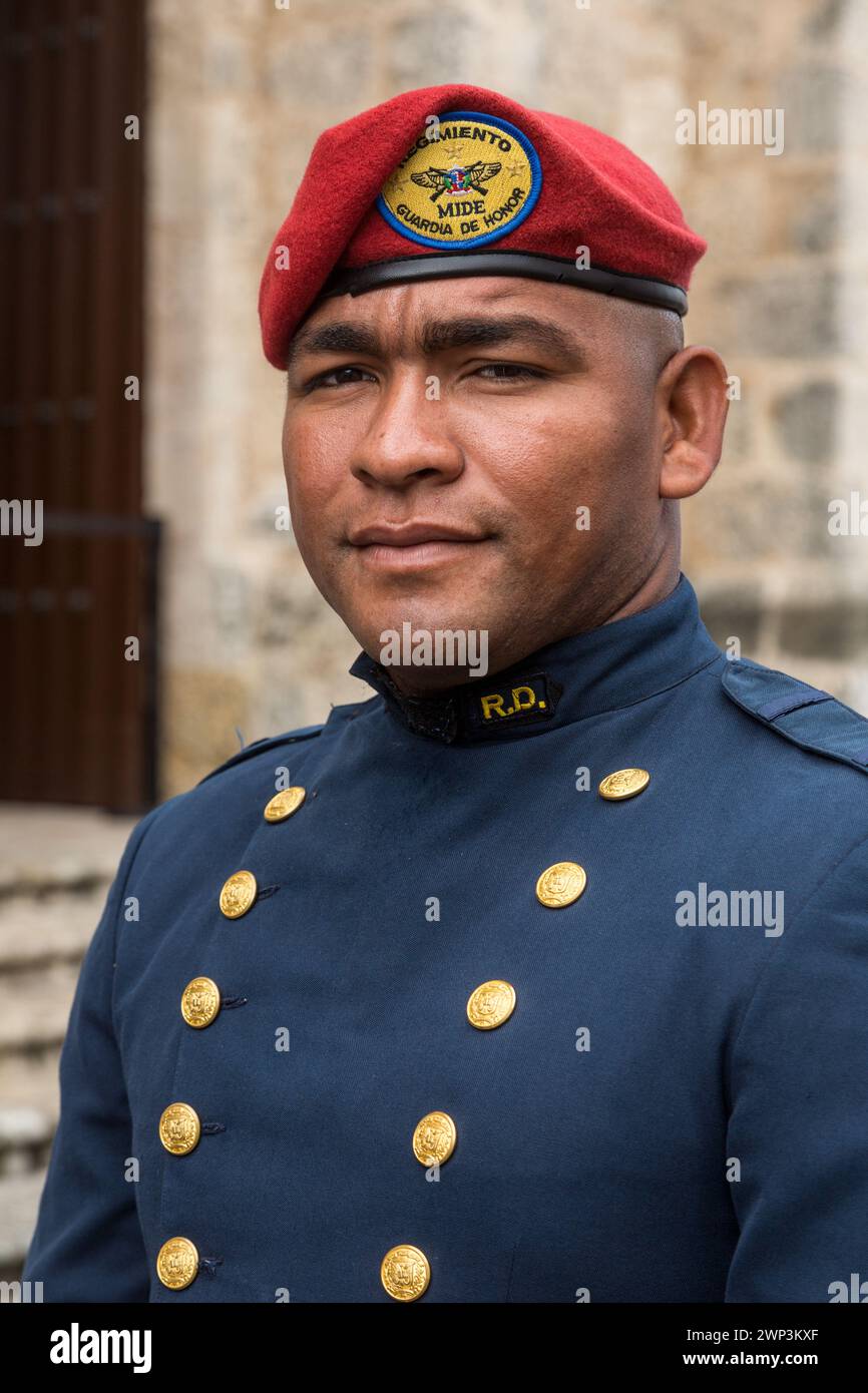 Guard at the National Pantheon of the Dominican Republic in Santo ...