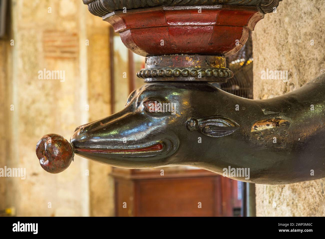 Detail of the base of the pulpit in the Church of Our Lady of Mercy in ...
