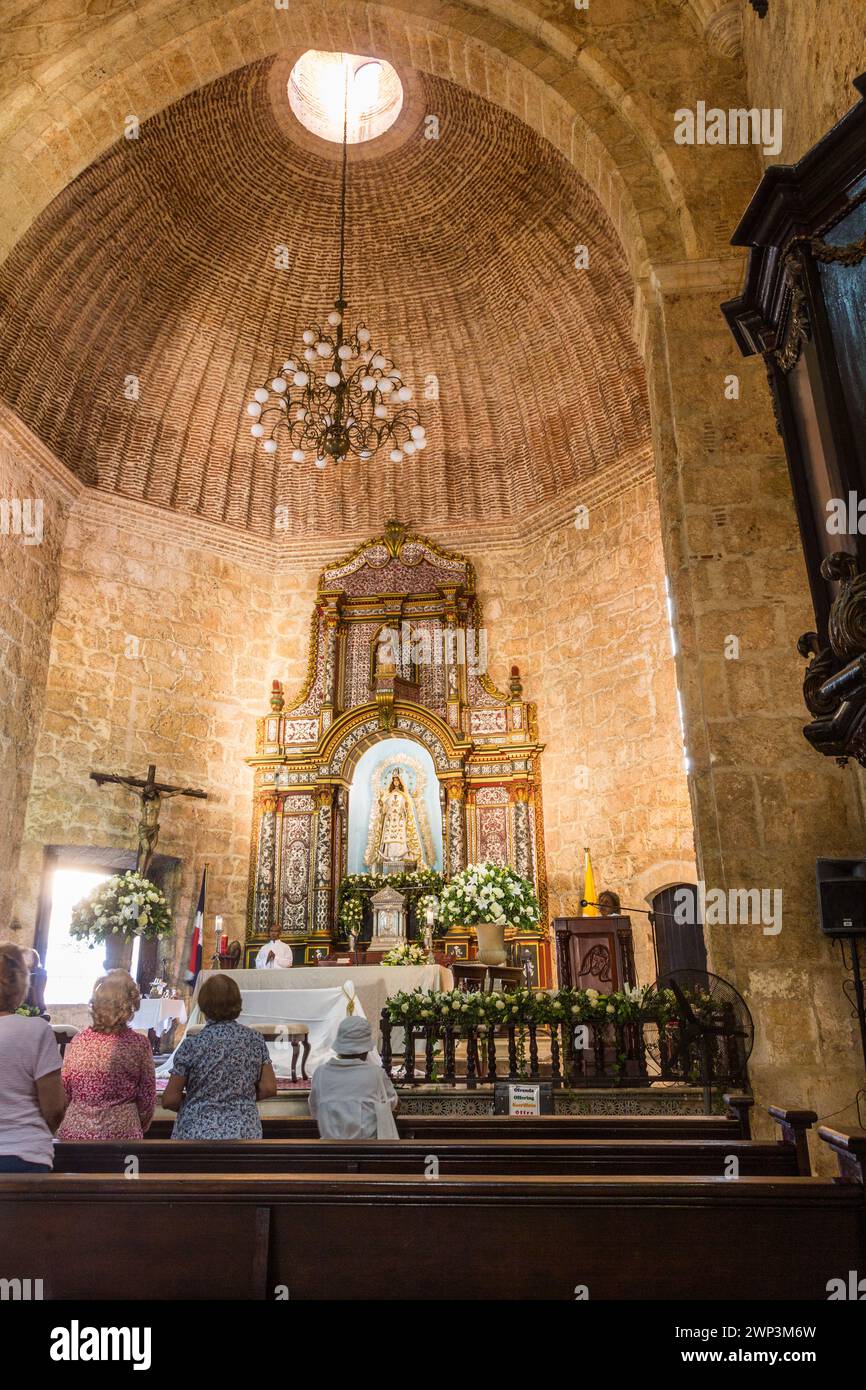 Worshippers attend Mass in Our Lady of Mercy Catholic Church in the old ...