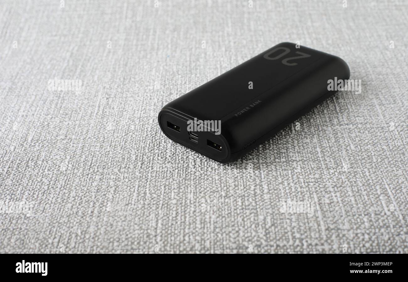 Image of a powerful power bank in black Stock Photo - Alamy