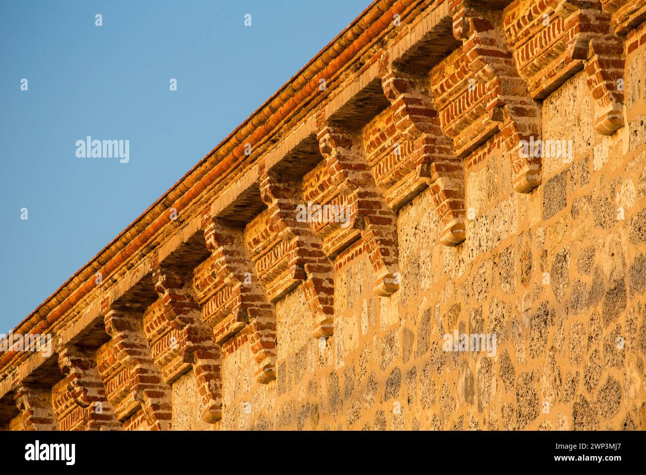Ornamental brickwork of the former Palace of the Governors in the old ...