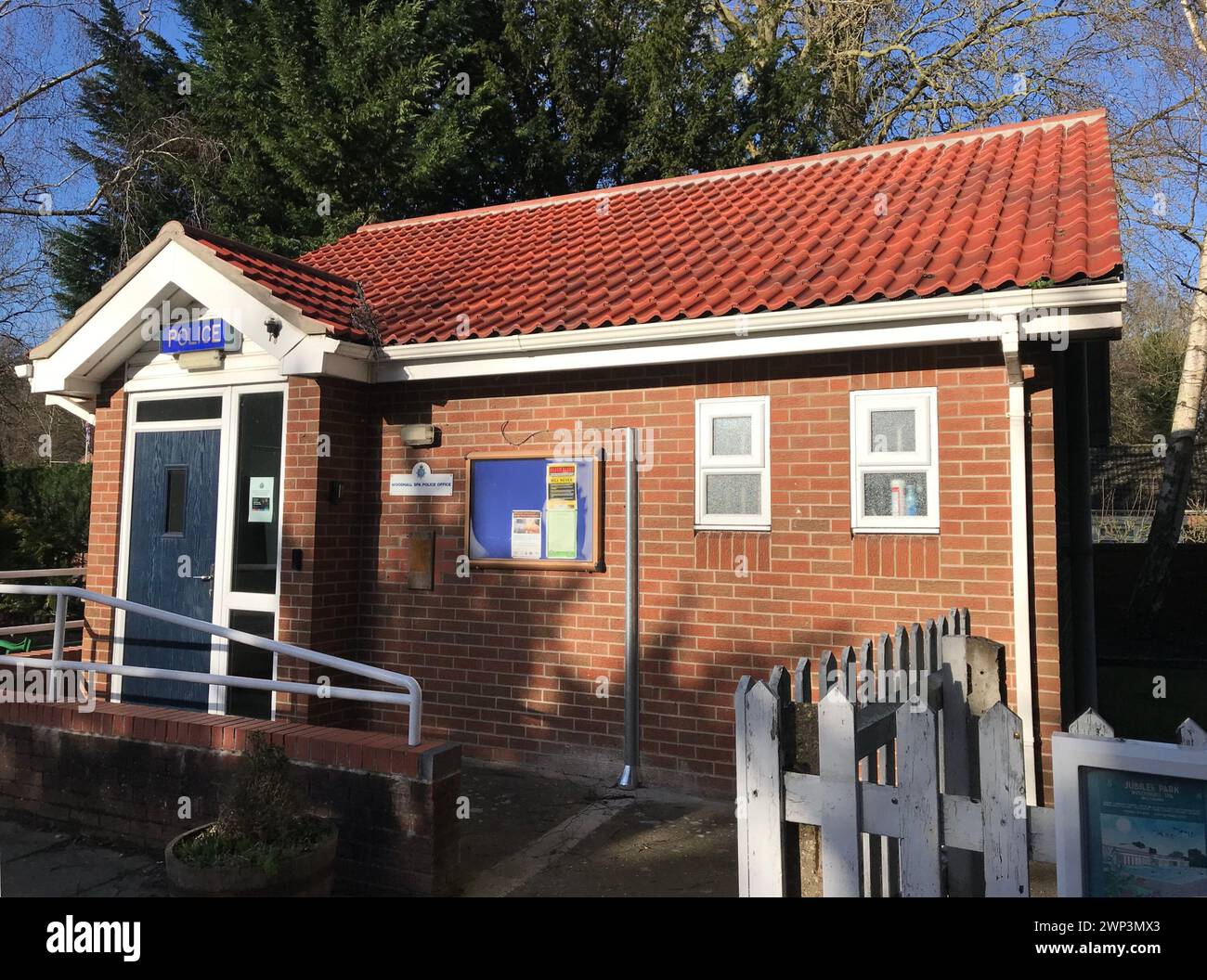 A very small Police station building serving the village of Woodhall ...
