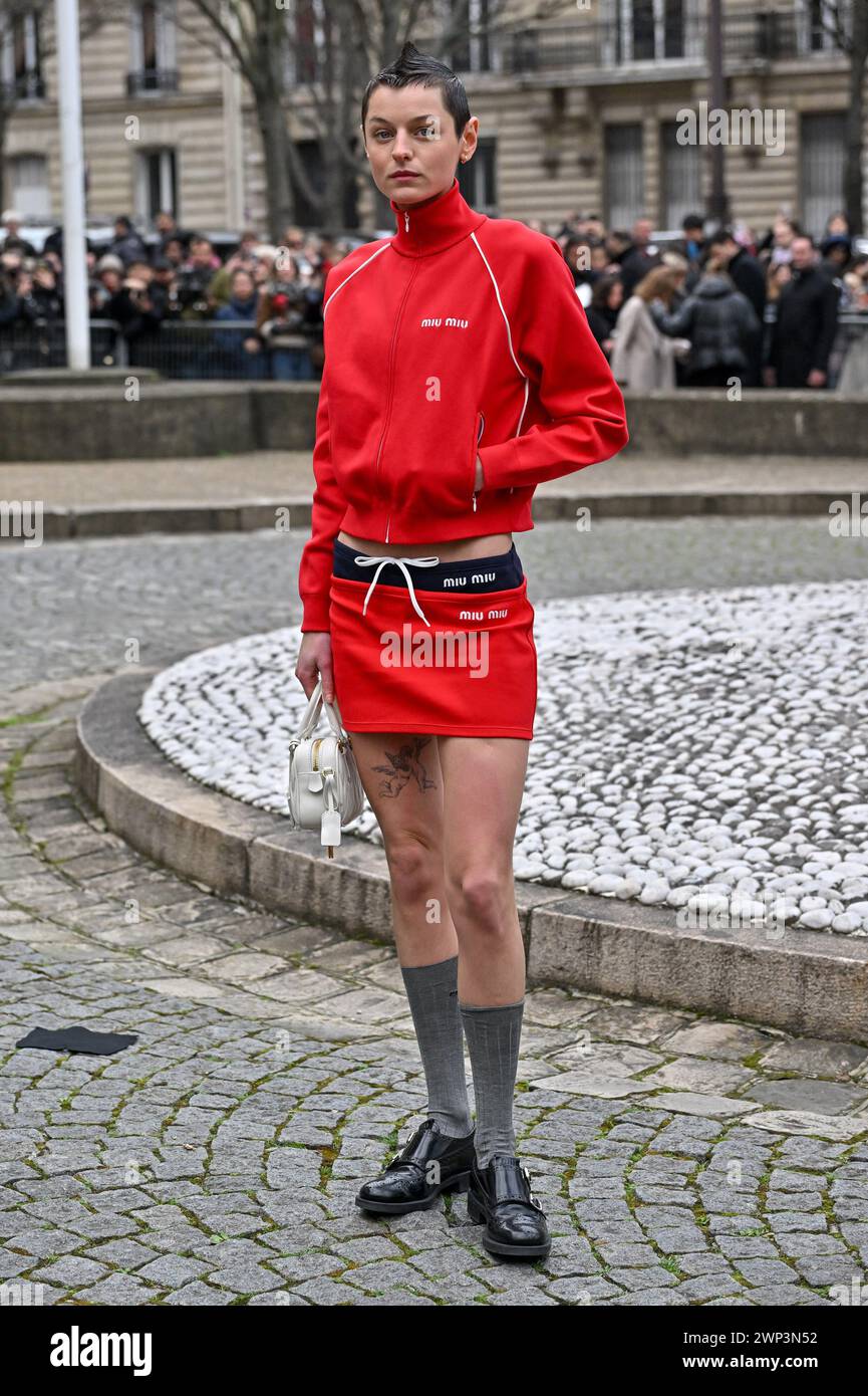 Paris, France. 05th Mar, 2024. Emma Corrin attending the Miu Miu show ...