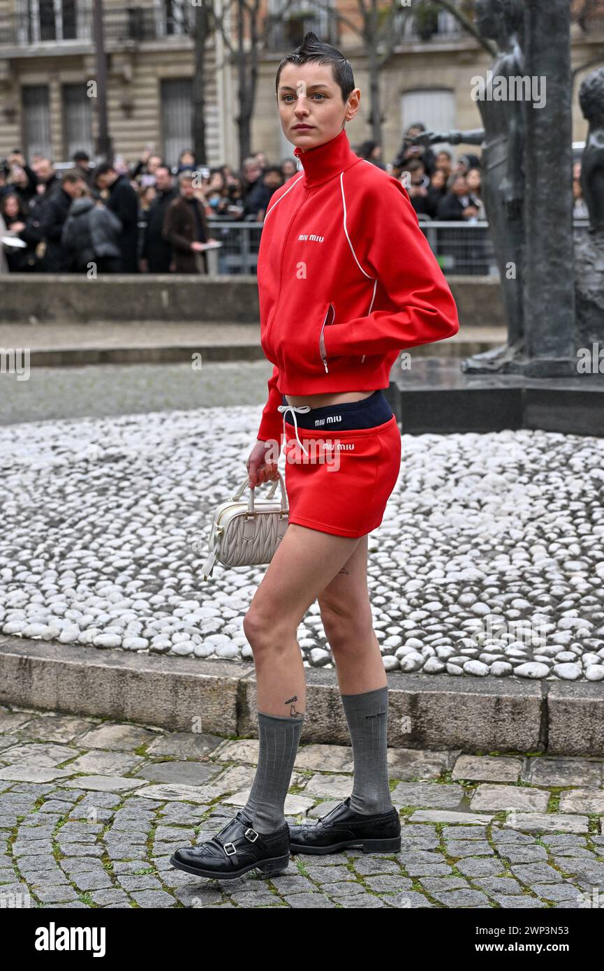 Paris, France. 05th Mar, 2024. Emma Corrin attending the Miu Miu show ...
