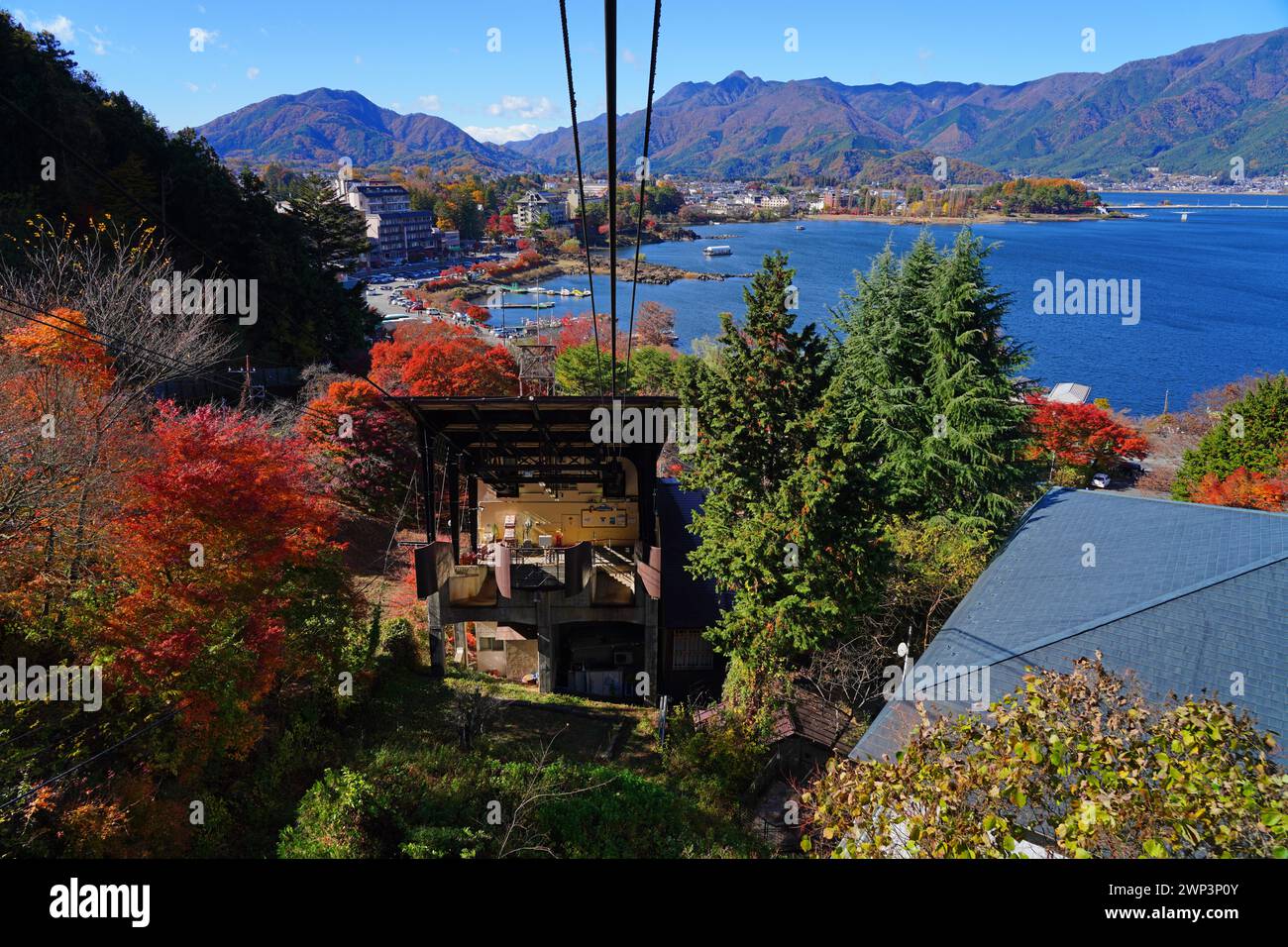 FUJIKAWAGUCHIKO, JAPAN – 20 NOV 2023 – View of the resort town of ...