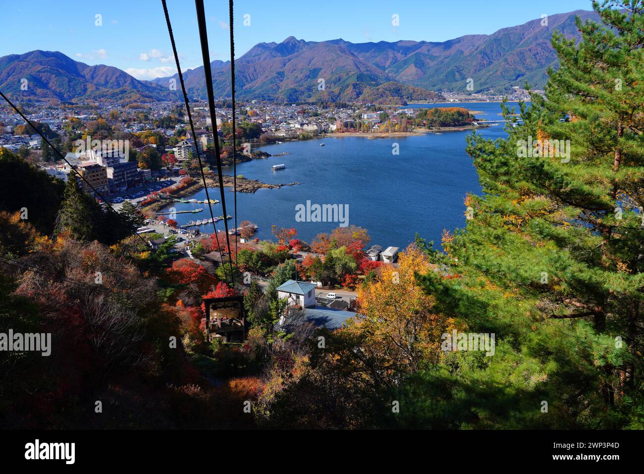FUJIKAWAGUCHIKO, JAPAN – 20 NOV 2023 – View of the resort town of ...