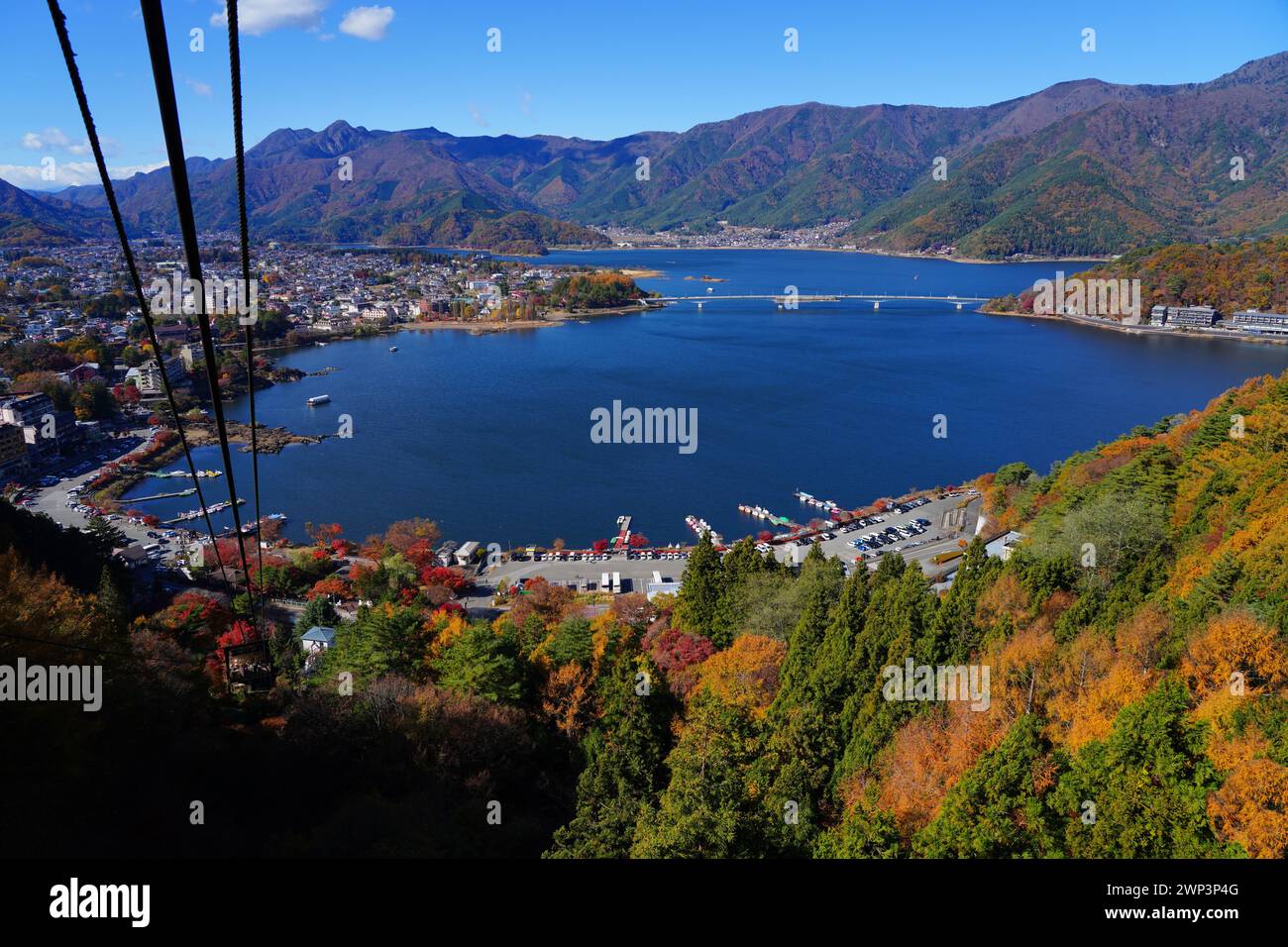 FUJIKAWAGUCHIKO, JAPAN – 20 NOV 2023 – View of the resort town of ...