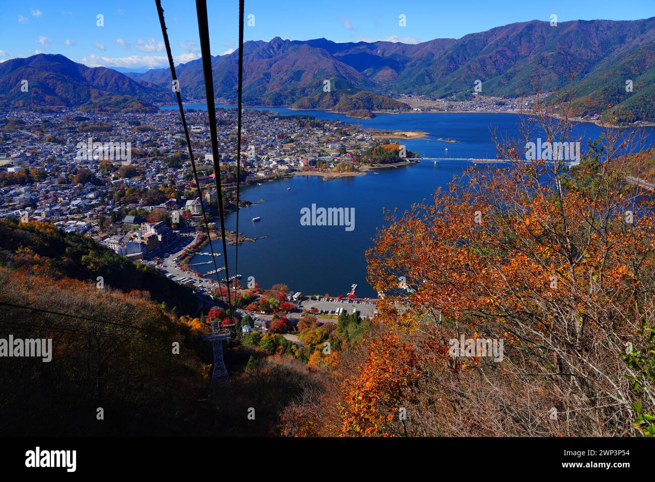 FUJIKAWAGUCHIKO, JAPAN – 20 NOV 2023 – View of the resort town of ...