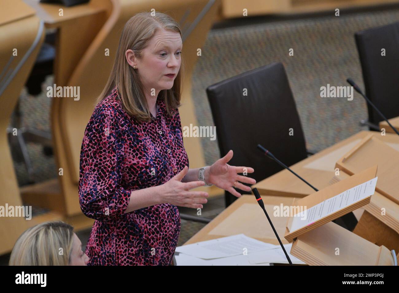 Edinburgh Scotland, UK 05 March 2024. Cabinet Secretary for Social ...