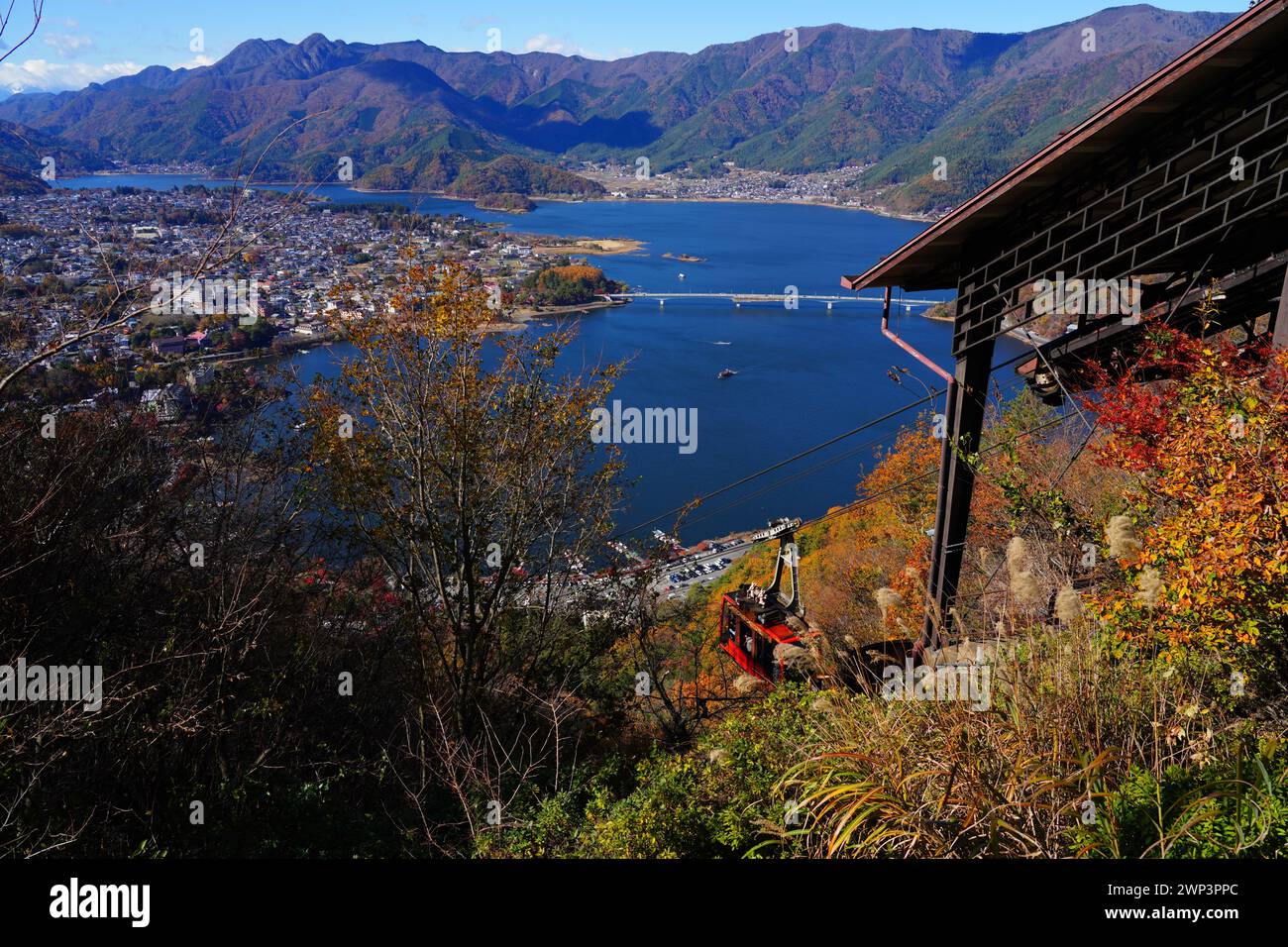 FUJIKAWAGUCHIKO, JAPAN – 20 NOV 2023 – View of the resort town of ...