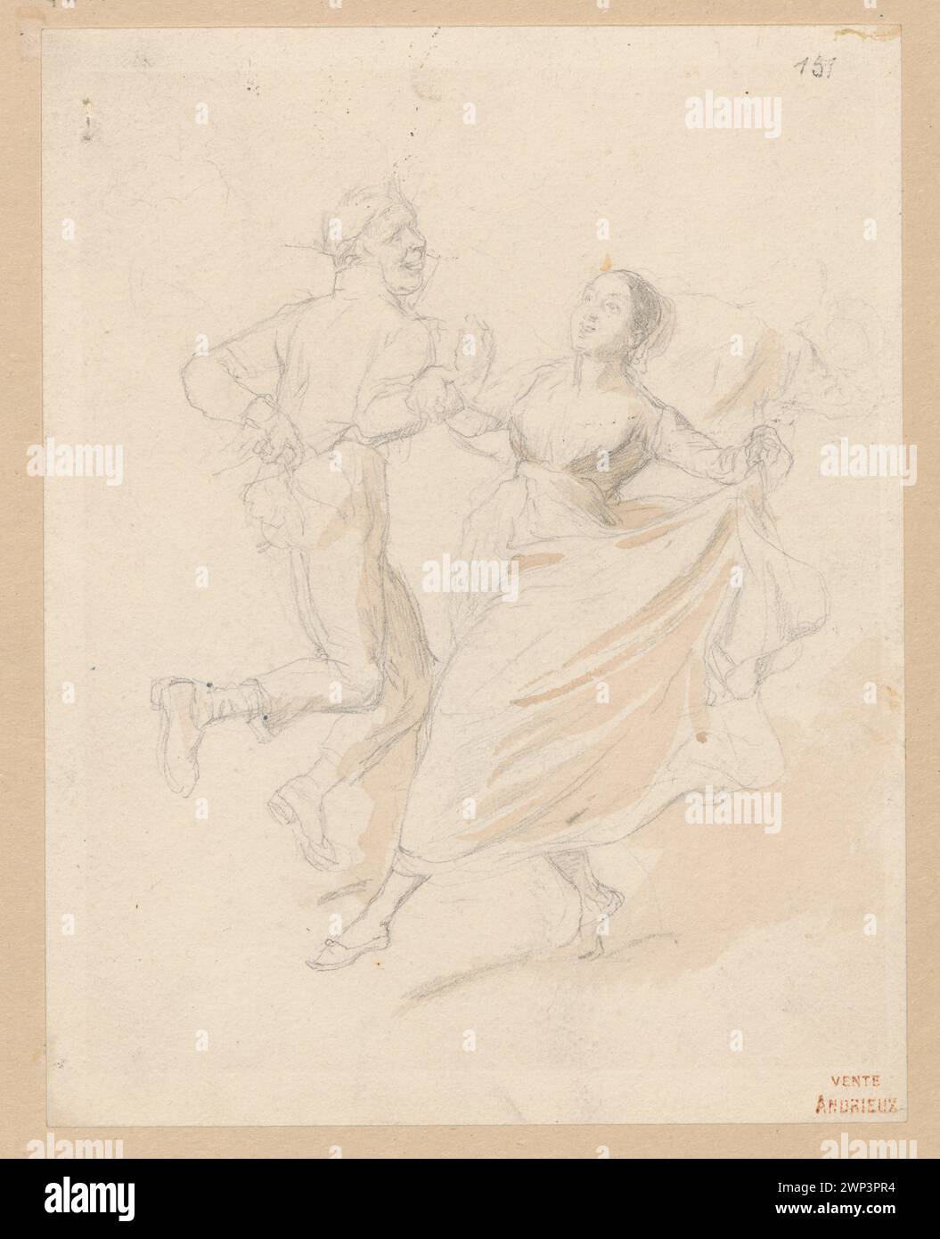 This pair; Verso sketches of Venus from Milo and women's acts ...