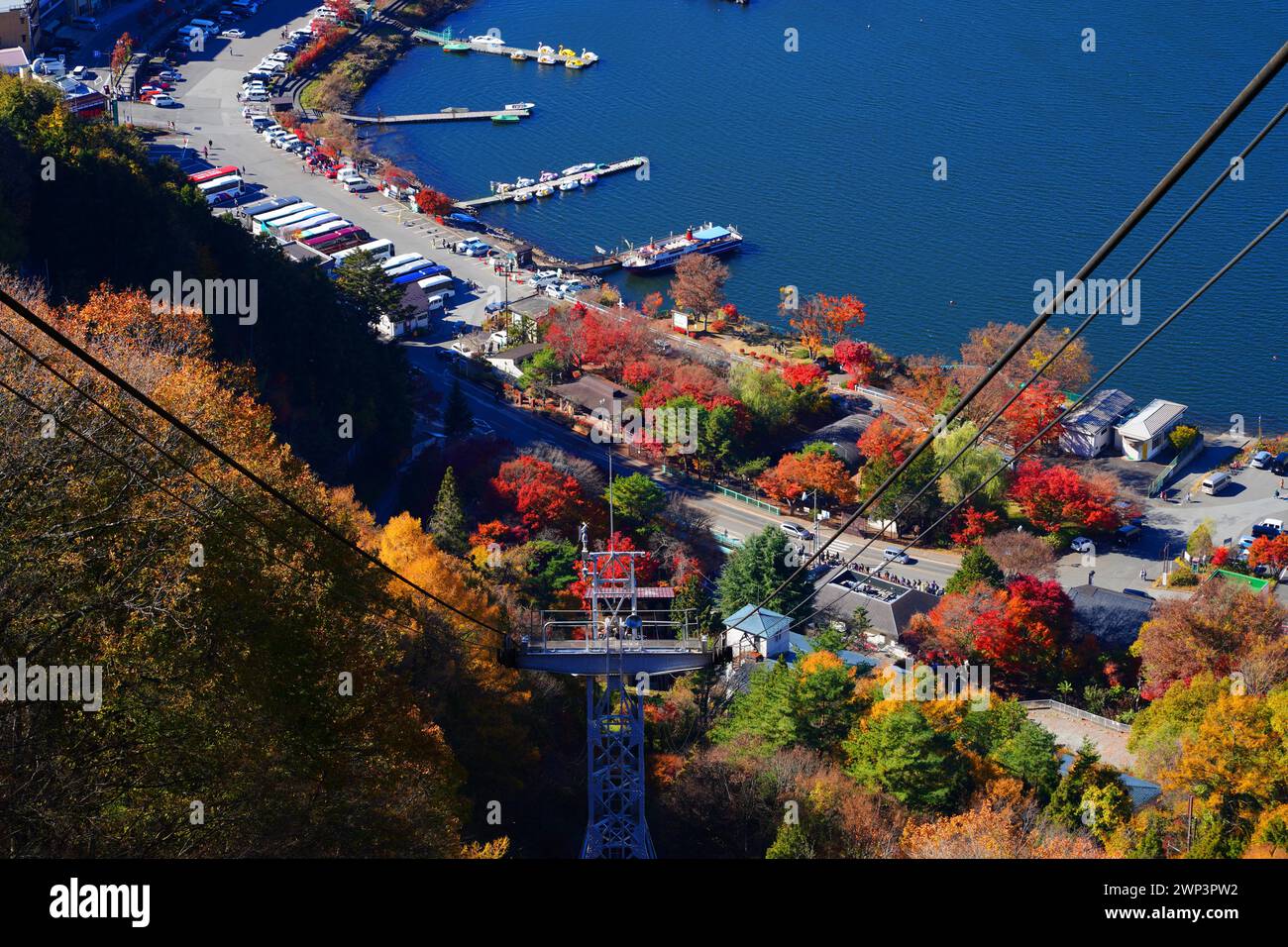 FUJIKAWAGUCHIKO, JAPAN – 20 NOV 2023 – View of the resort town of ...