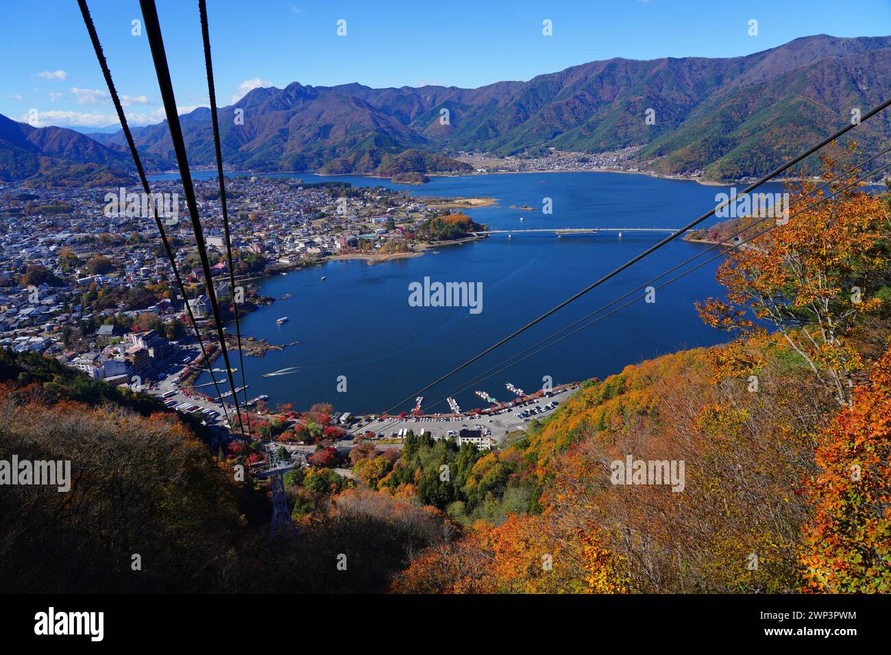 FUJIKAWAGUCHIKO, JAPAN – 20 NOV 2023 – View of the resort town of ...