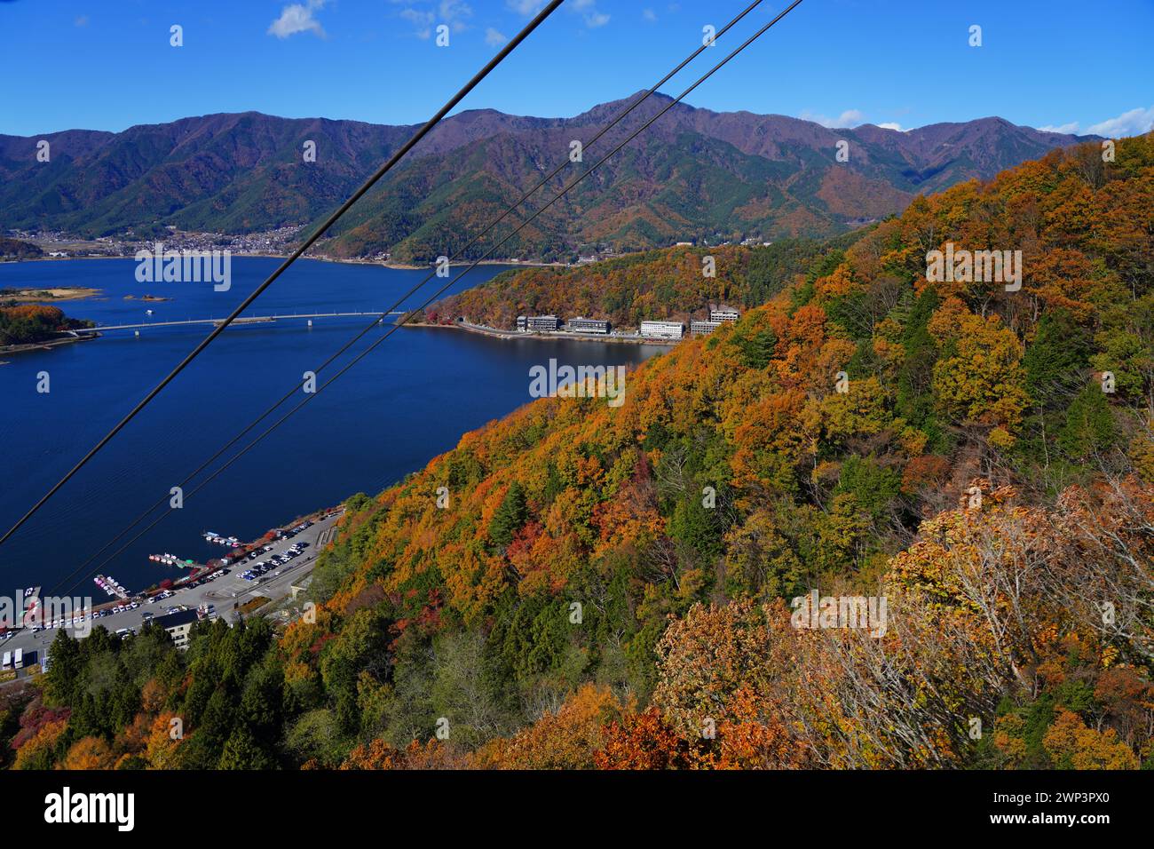 FUJIKAWAGUCHIKO, JAPAN – 20 NOV 2023 – View of the resort town of ...