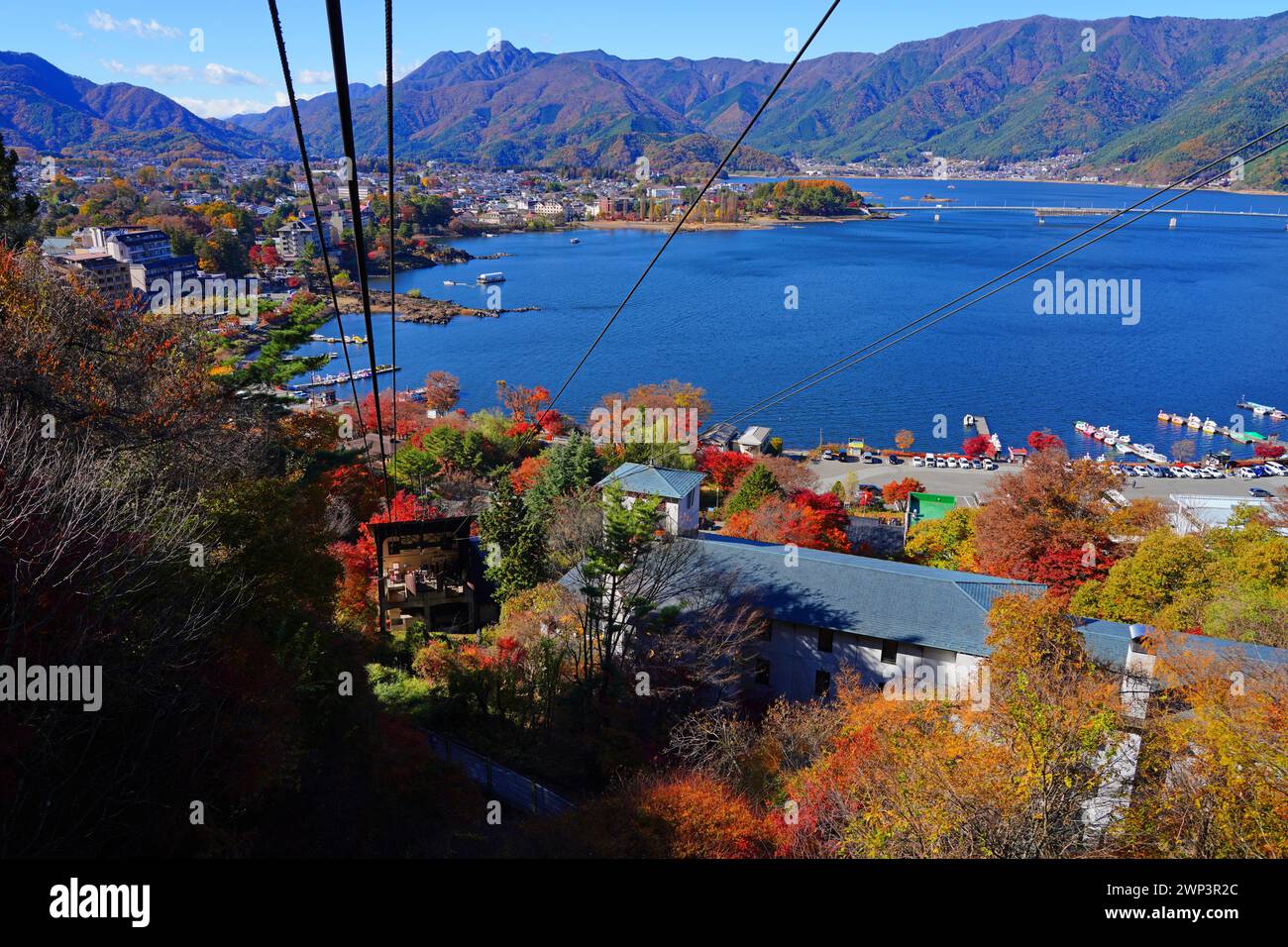 FUJIKAWAGUCHIKO, JAPAN – 20 NOV 2023 – View of the resort town of ...